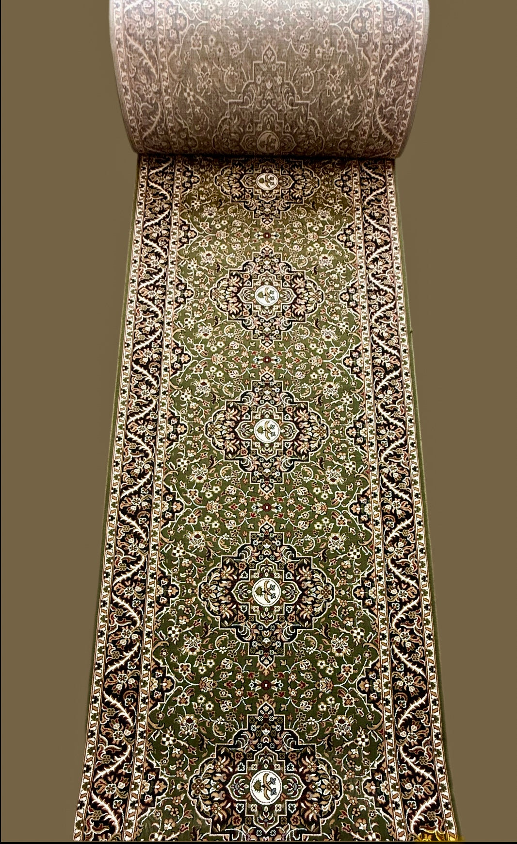 Elegance Green Wilton Prayer Suff Mosque Collection – Pak Carpets
